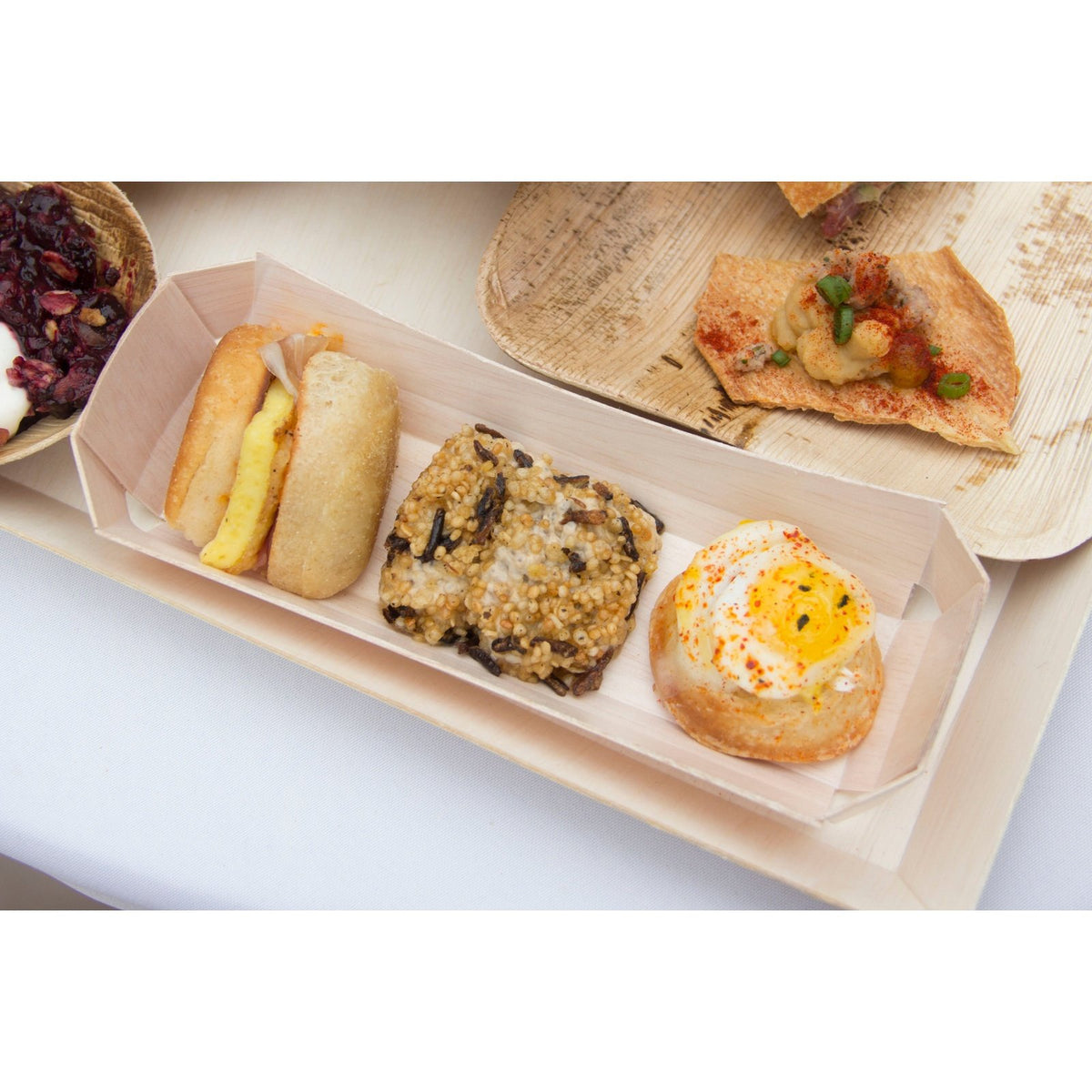 3 x 8 inch Balsa Wood Food Boats | Verterra - VerTerra Dinnerware